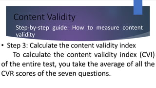 Content Validity: Types, Definition , Example | PDF