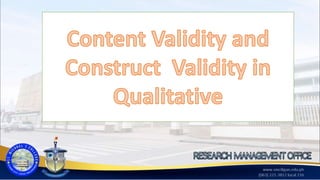 Content Validity and Construct Validiry in Qualitative.pptx