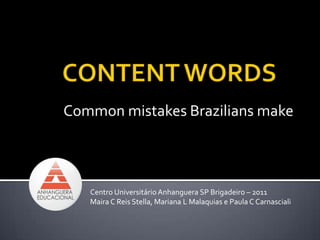 Permanent Learner - Content words | PPSX