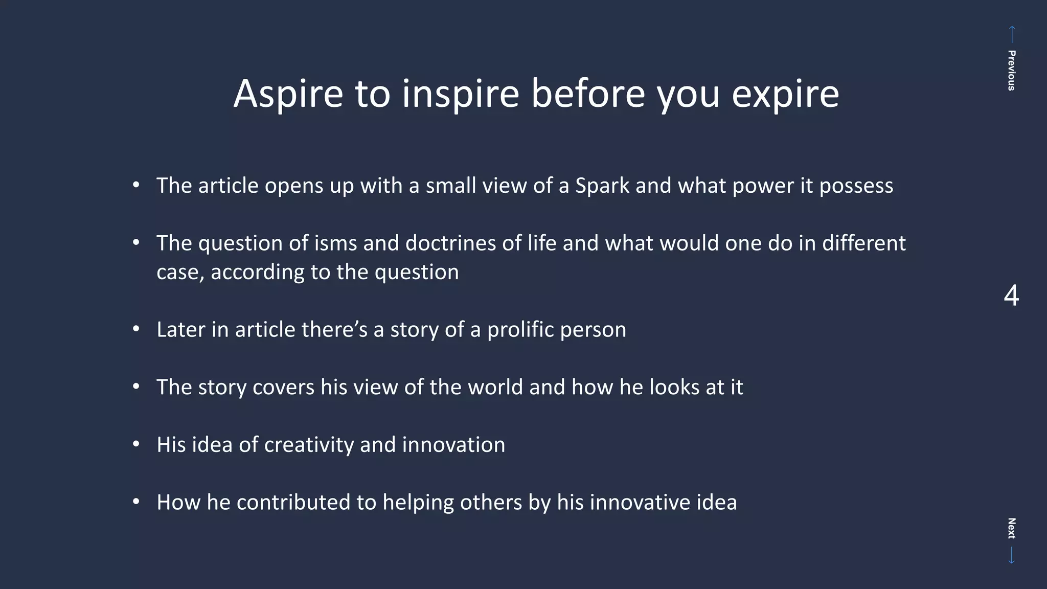 Aspire to inspire before you expire | PPTX