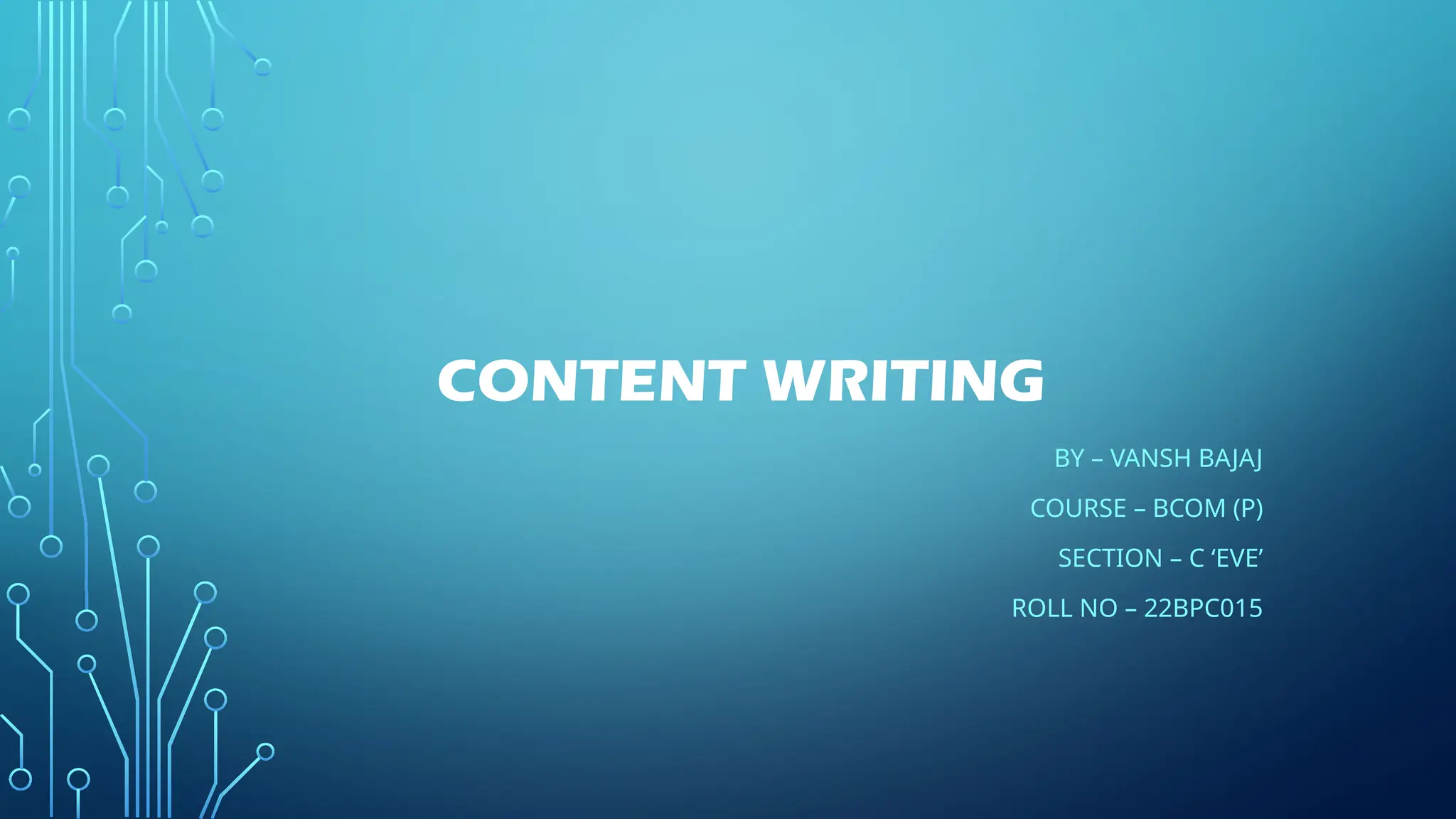 Presentation on the topic Content writing | PPT