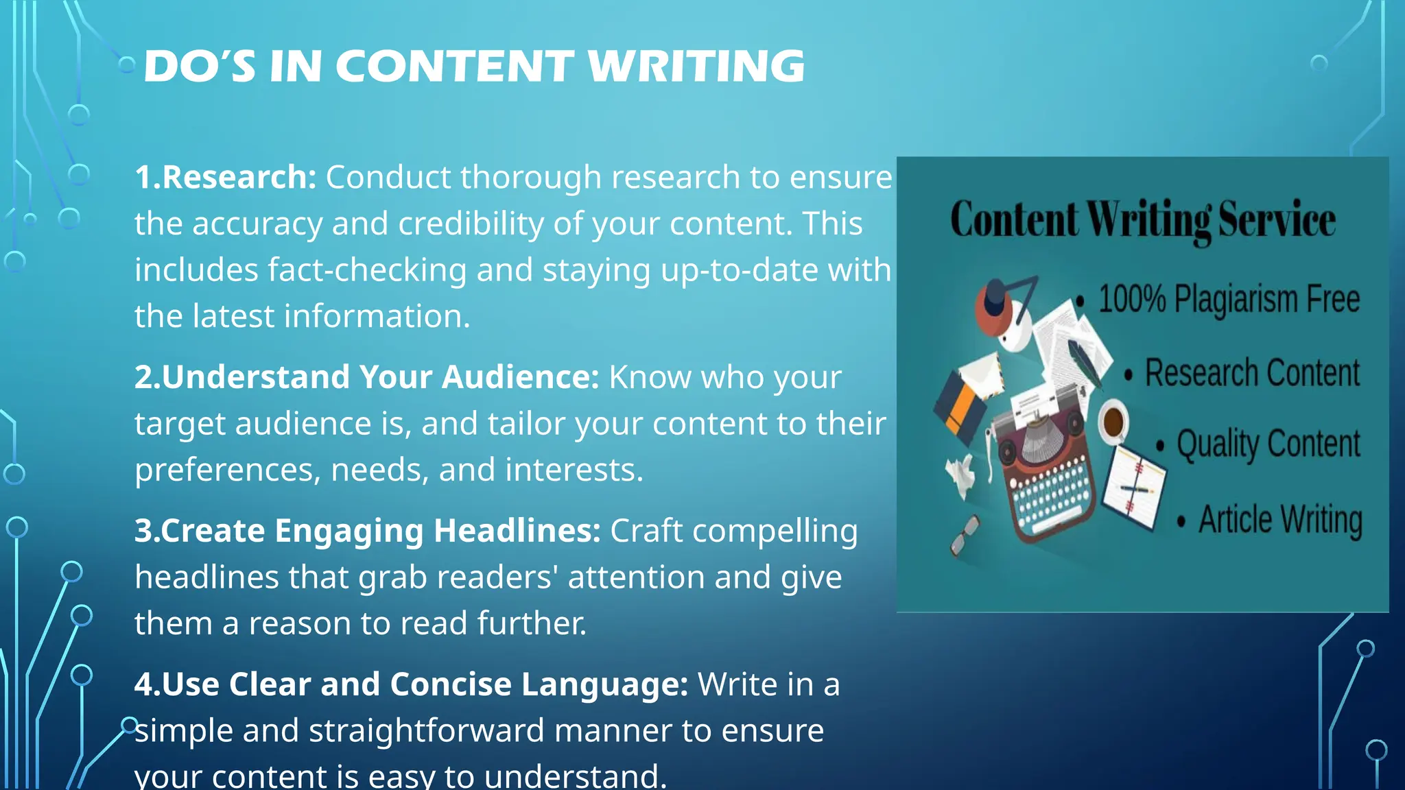 Presentation on the topic Content writing | PPTX