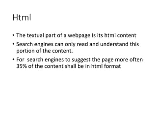 Content writing report | PPT