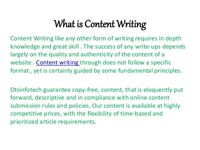Content writing services