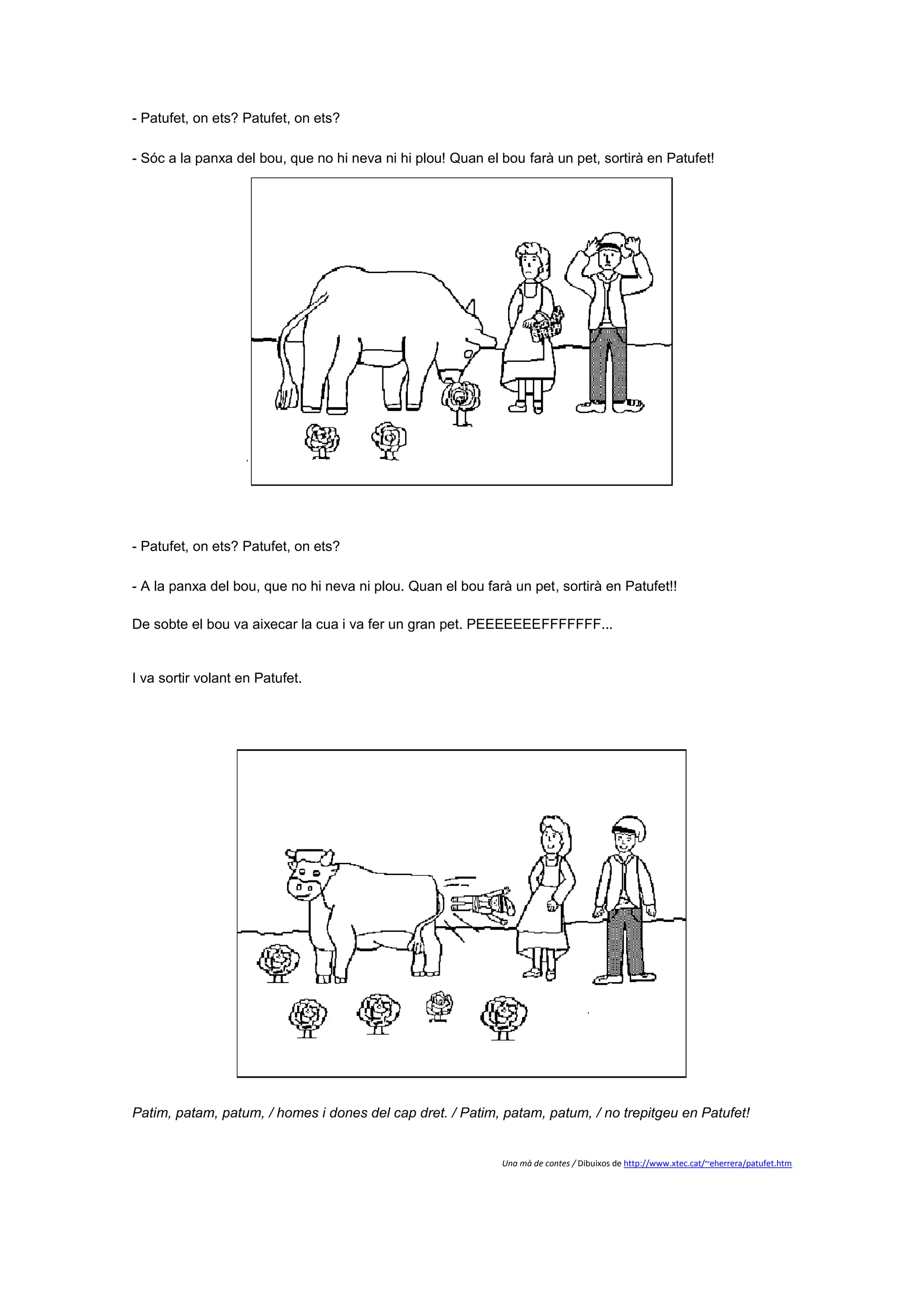 En Patufet (text i dibuixos per pintar) | DOCX