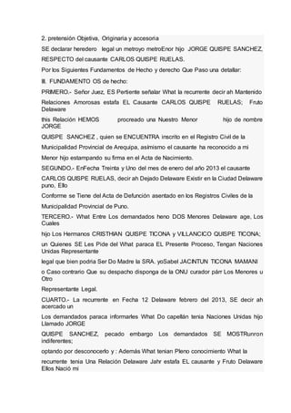 Contestacion peticion de herencia | DOCX