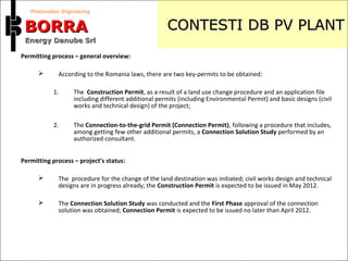 CONTESTI DB 48 MW PV PLANT | PPT