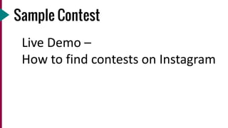 How to Run Instagram Contests | PPT