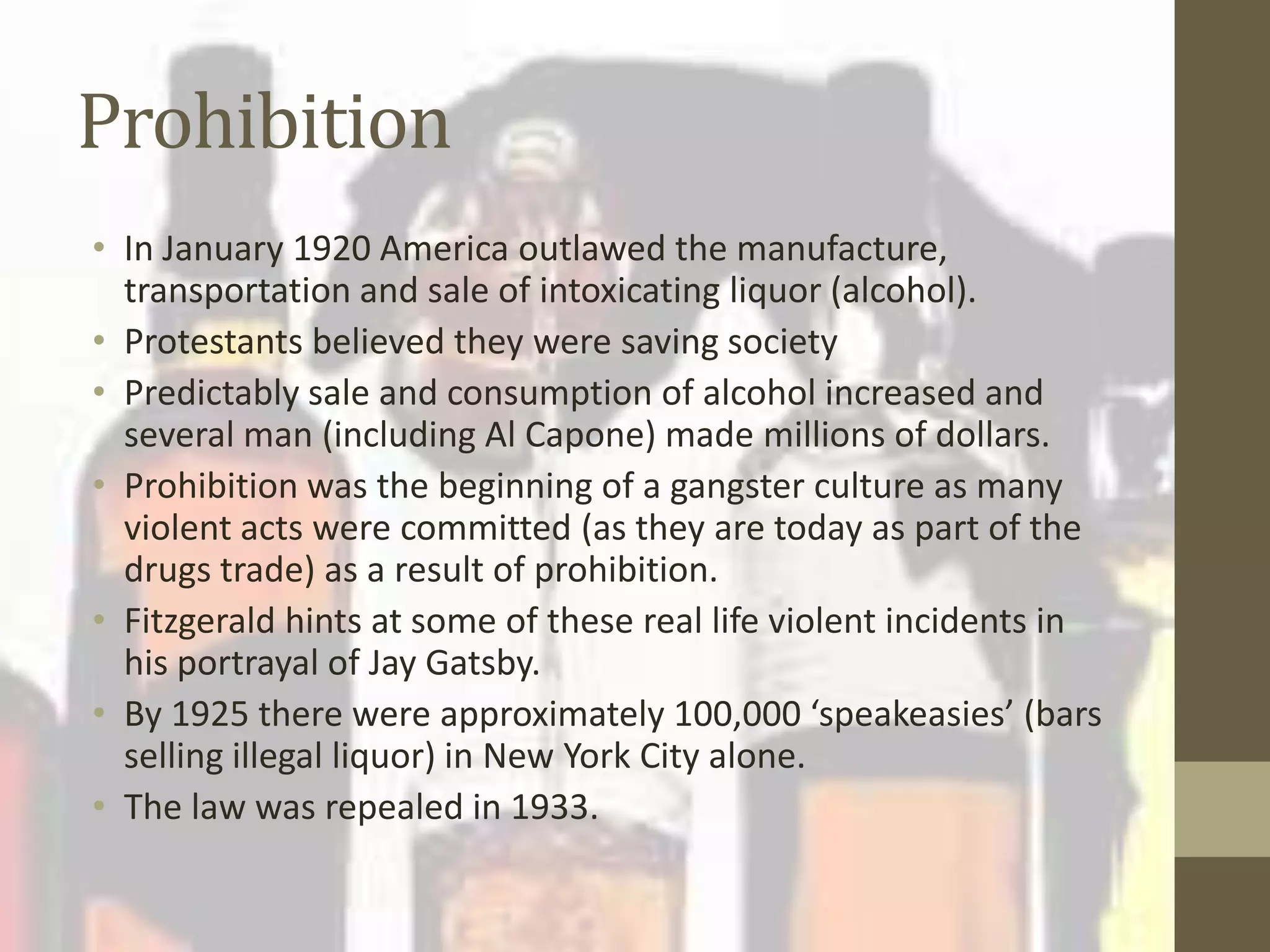 The Great Gatsby Context | PPTX