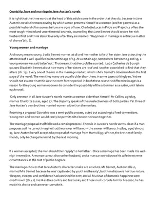 Pride and Prejudice: Context | PDF