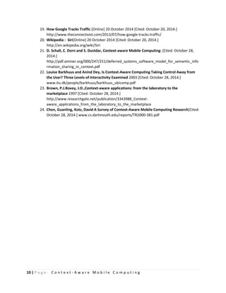Context-aware Mobile Computing - a Literature Review | PDF