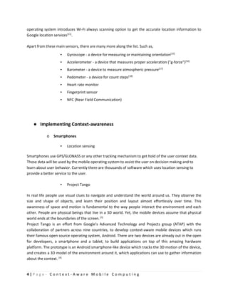 Context-aware Mobile Computing - a Literature Review | PDF