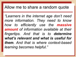 Context-Based-Learning-_- | PPT