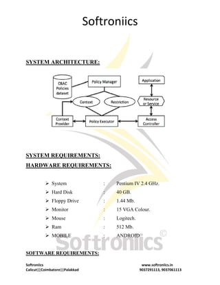 Context based access control systems for mobile devices | PDF | Operating Systems | Computer ...