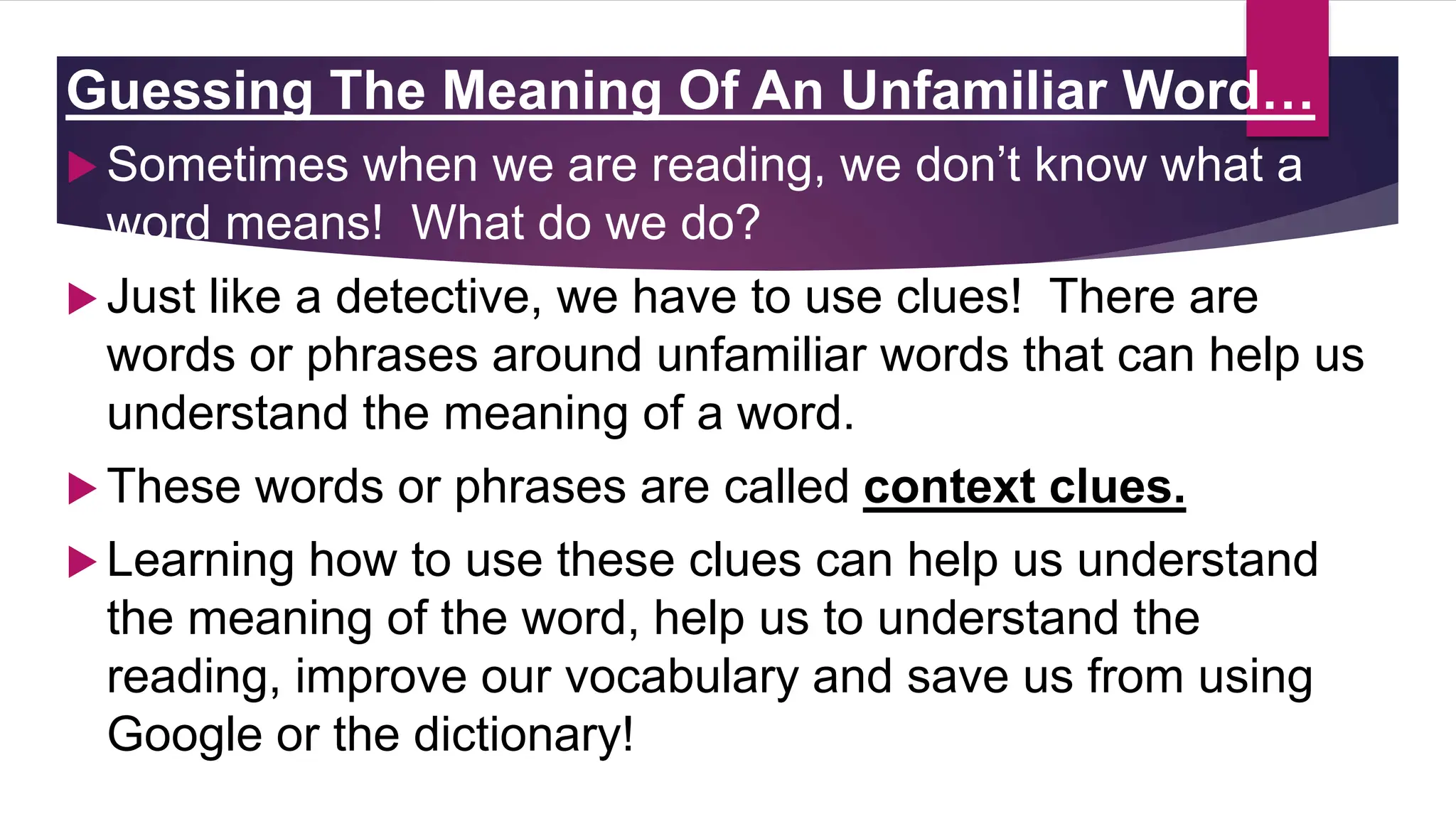 English - lessons - CONTEXT- CLUES.pptx