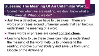 English - lessons - CONTEXT- CLUES.pptx