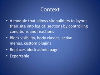 Features and Context Overview | PPT