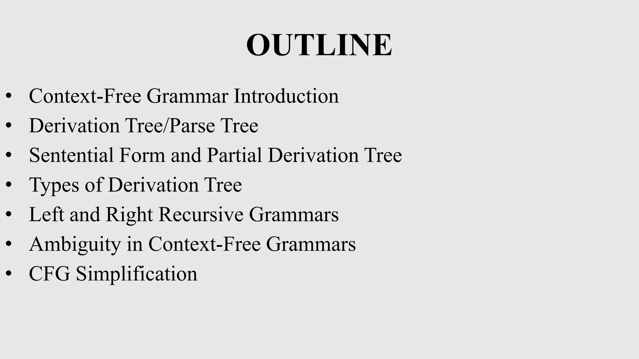Context free grammar | PPTX