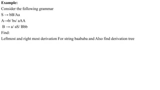Context free grammar | PPTX