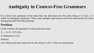 Context free grammar | PPTX