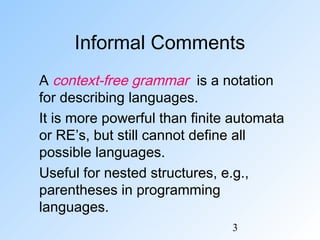 Context free languages | PPT