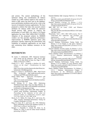 Context sensitive indexes for performance optimization of sql queries in multi-tenant-multi ...