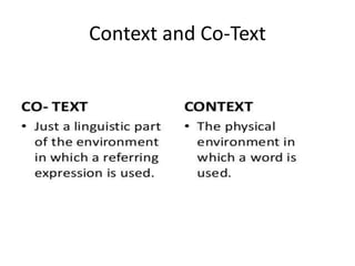 Context and co text | PPTX