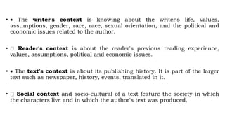 21st Century Literature Text and Context Meaning | PPTX