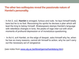 A guide and sample-responses to ways of exploring "HAMLET" | PPTX