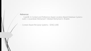 Context aware location based service | PPT