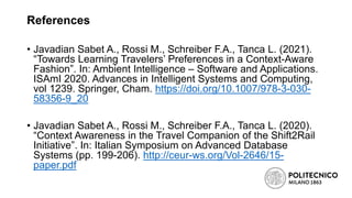 Context awareness in the travel companion of the shift2 rail initiative | PDF