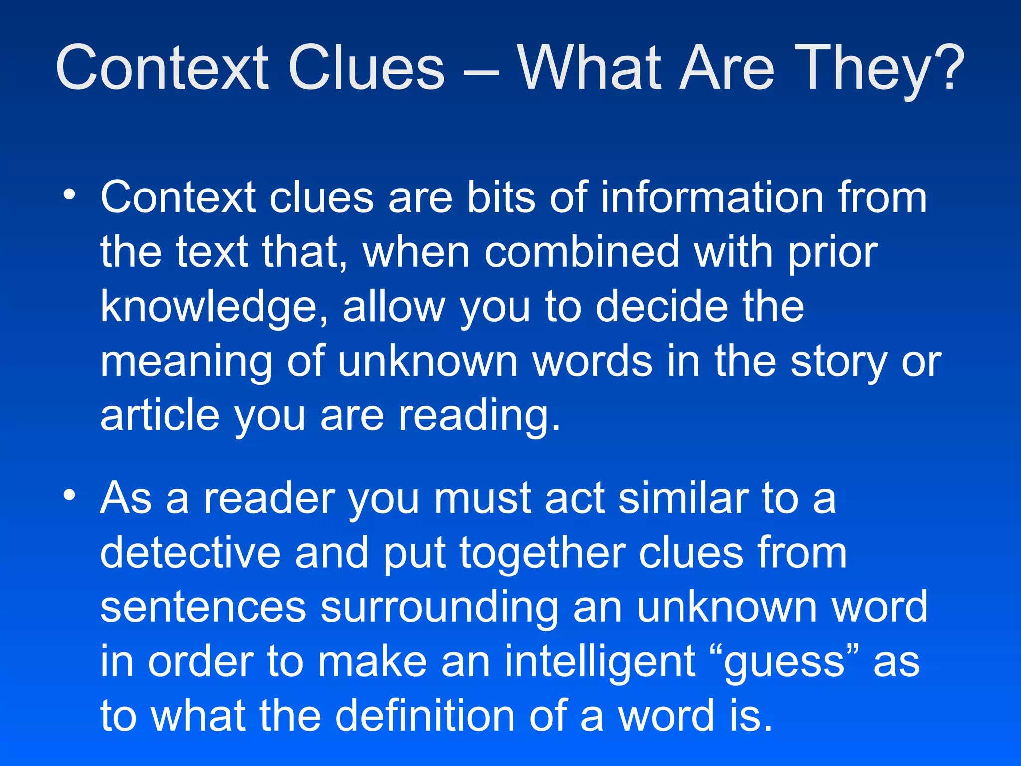 Context Clues | PPT