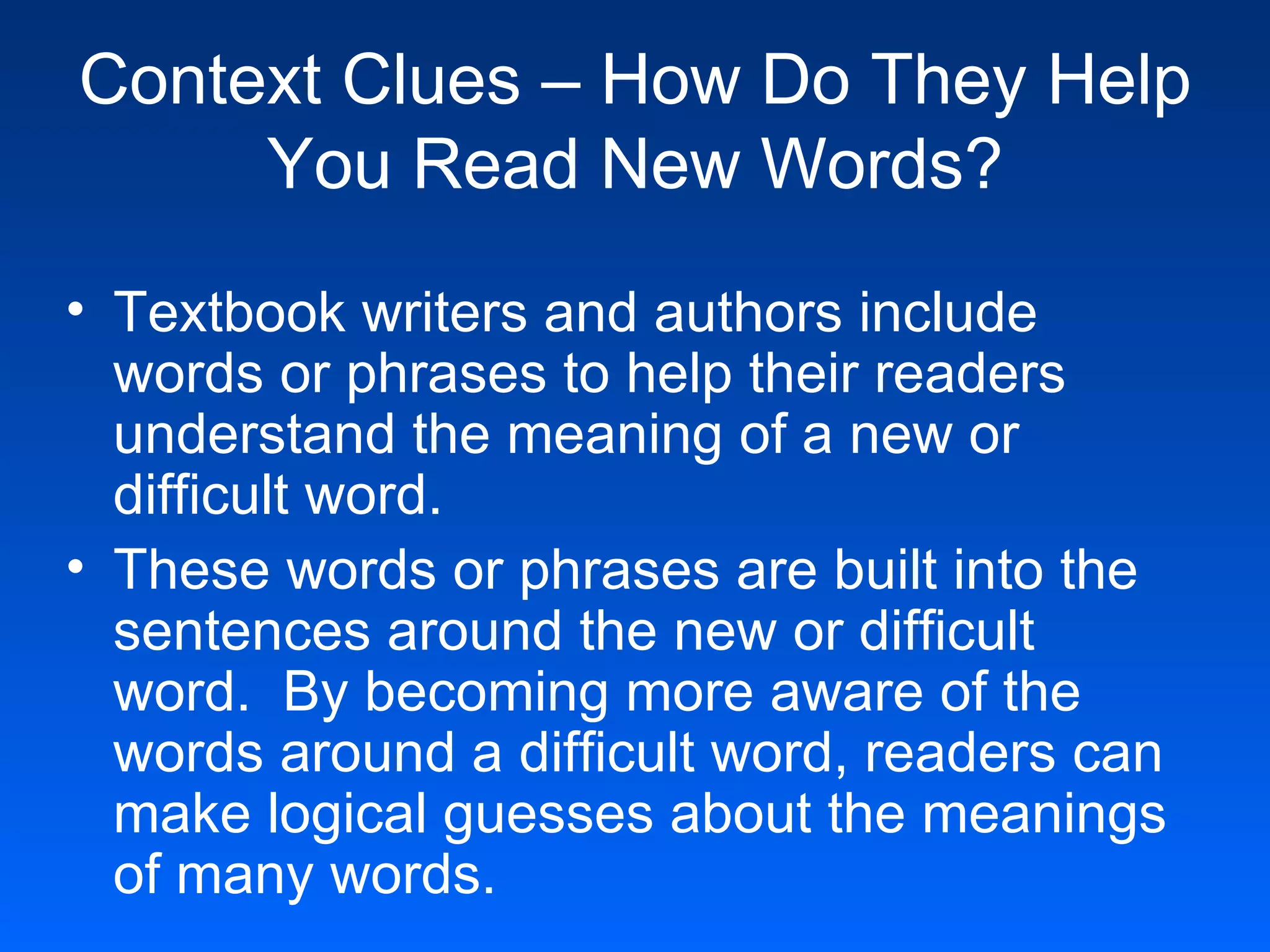 Context clues | PPT