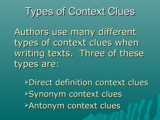 Context clues | PPT