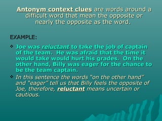 Context clues | PPT