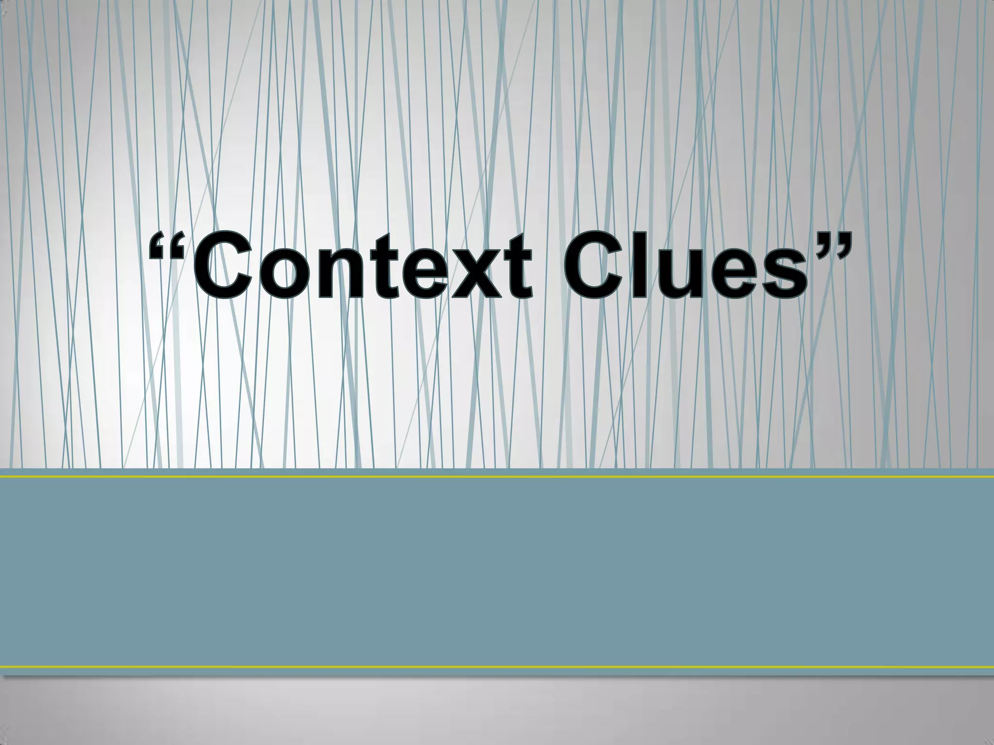 Context clues | PPT
