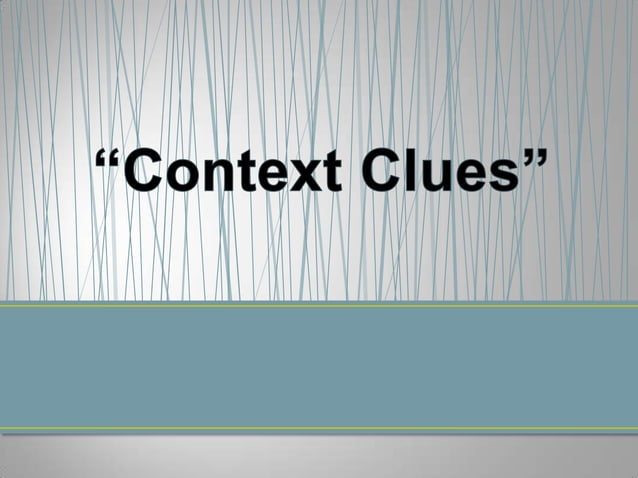 Context clues | PPT