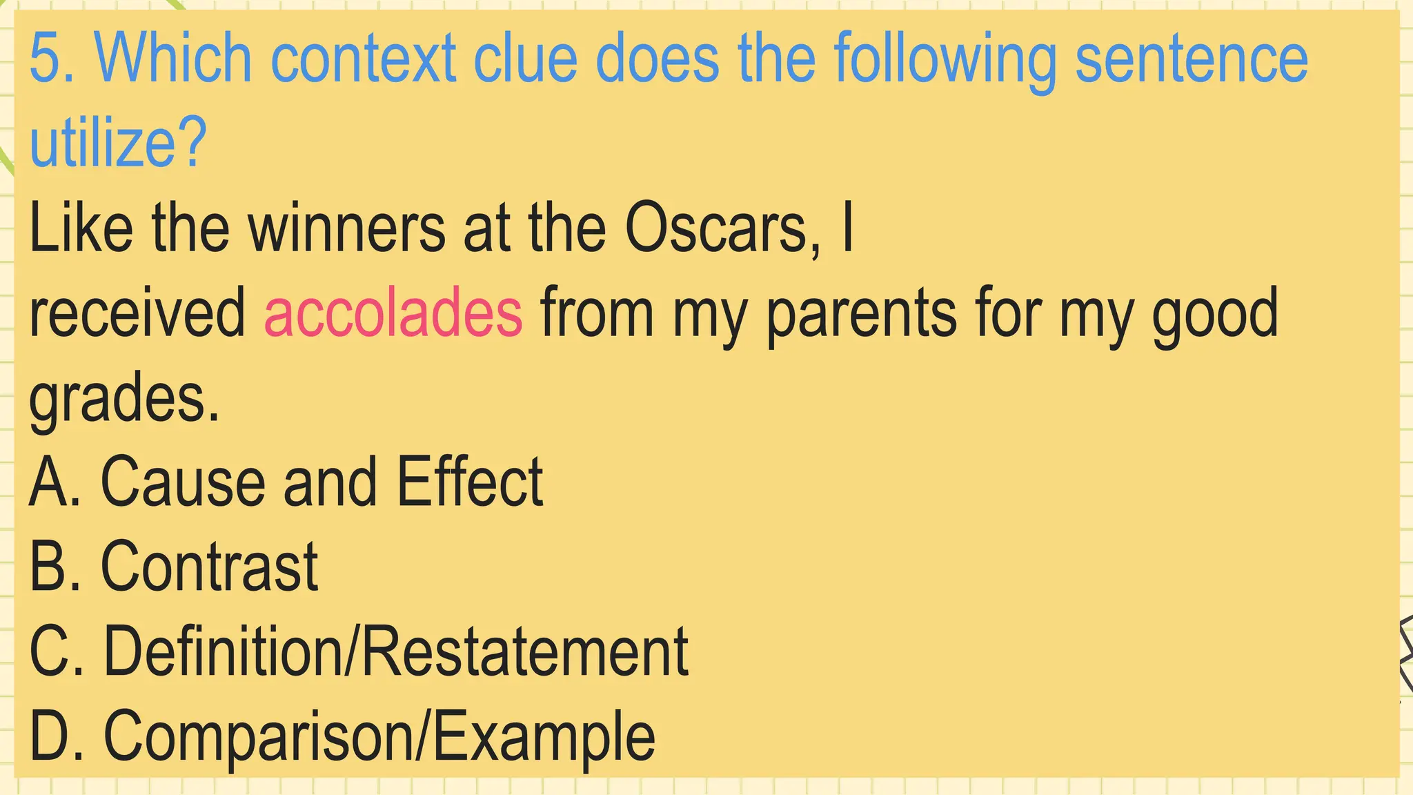 FIRST QUARTER ENGLISH 8 CONTEXT CLUES... | PPTX