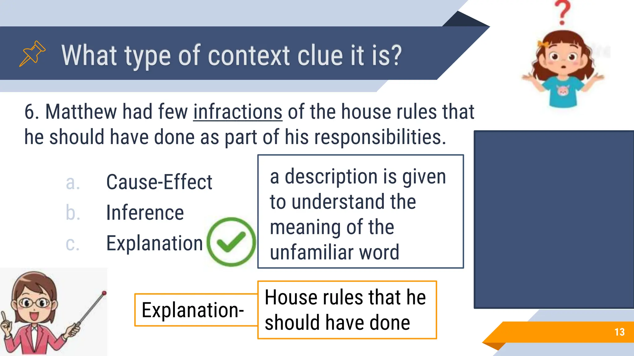 CONTEXT CLUES.identify the meaning of the word in a sentence through context Clues.pptx