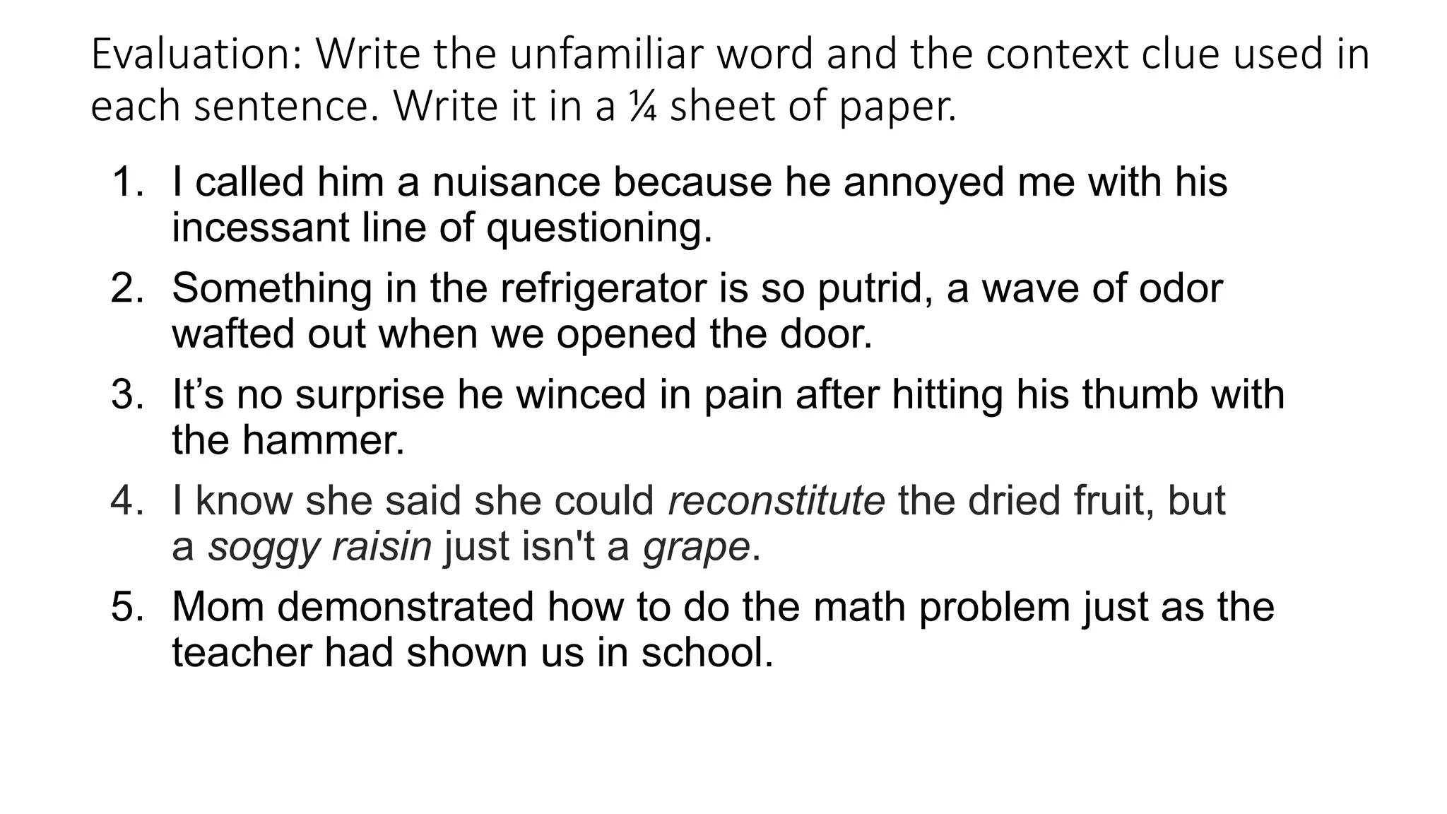 Context Clues lesson plan Grade 8 English.pptx | Infectious Diseases ...