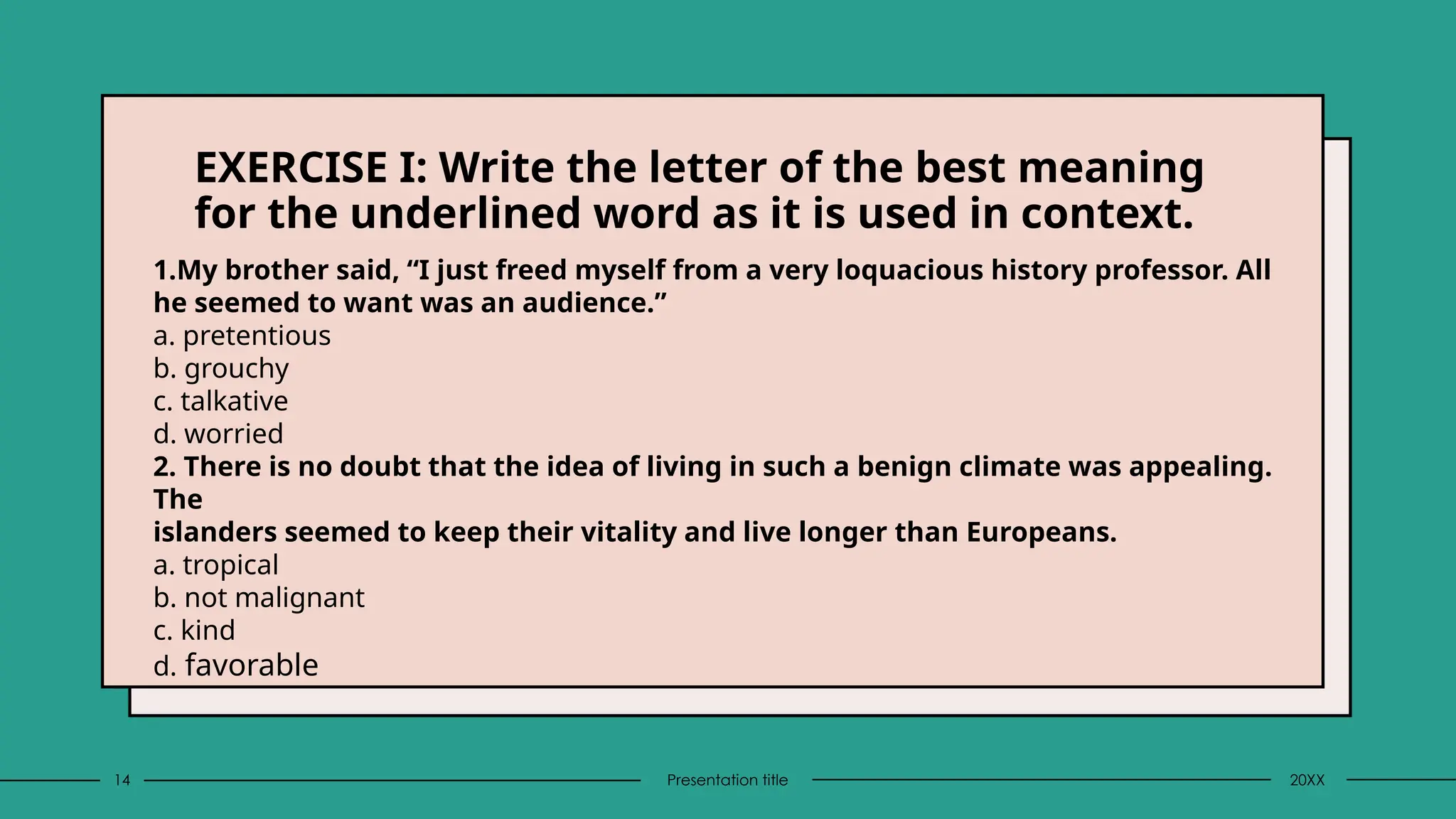 Context Clues PowerPoint presentation with a short exercises | PPTX