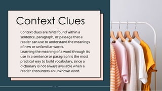 Context Clues PowerPoint presentation with a short exercises | PPTX