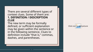 Context Clues PowerPoint presentation with a short exercises | PPTX