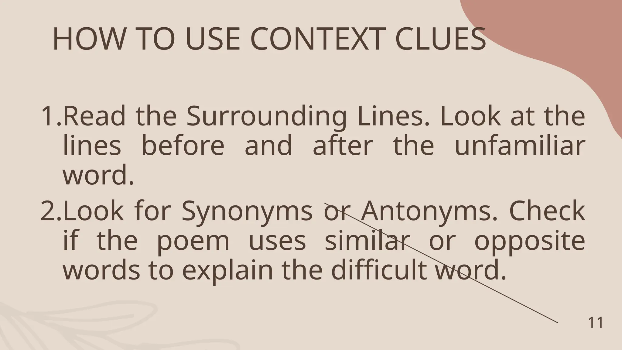 CONTEXT CLUES power point presentation for grade 7 | PPTX