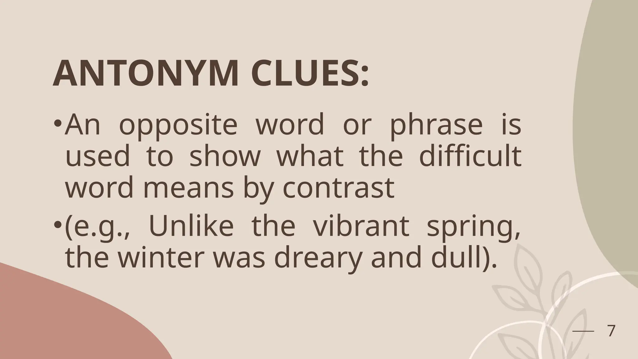 CONTEXT CLUES power point presentation for grade 7 | PPTX