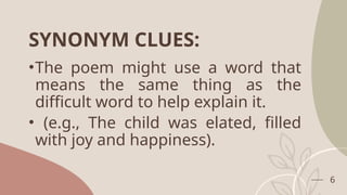 CONTEXT CLUES a presentation in English 7 | PPTX