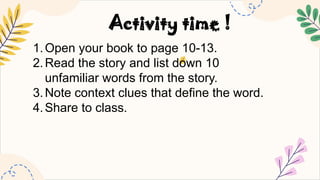 Unlocking word meaning using Context Clues | PPT