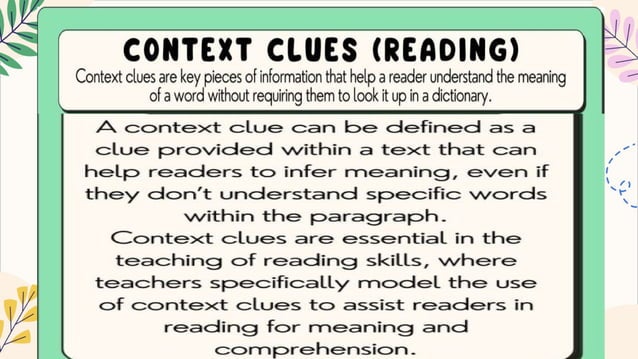 Unlocking word meaning using Context Clues | PPT