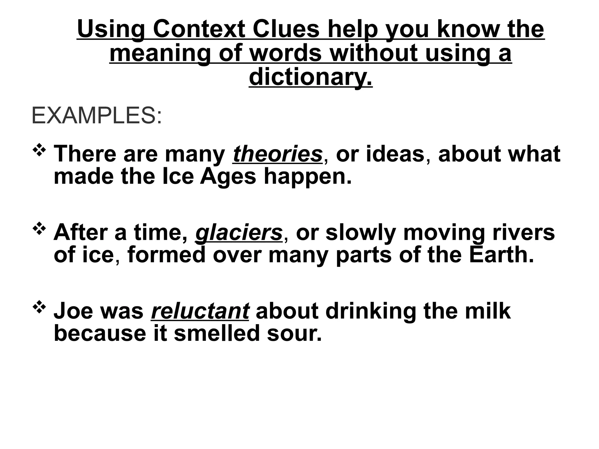 Context Clues-Types of Context Clues - August 16.ppt
