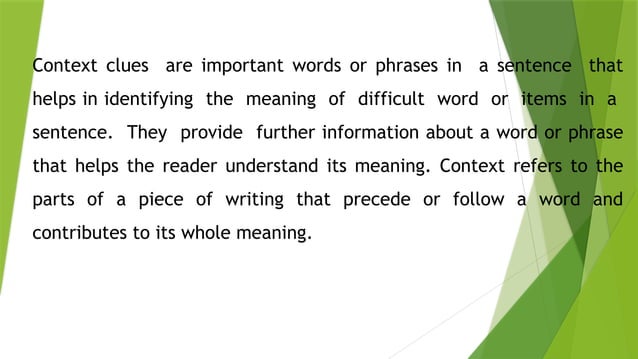 Types of Context Clues: Synonyms, Antonyms, Definitin, Example Clue ...